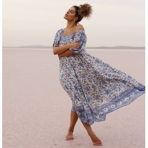 Spell | Dresses | Spell Folk Song Square Neck Gown | Poshmark